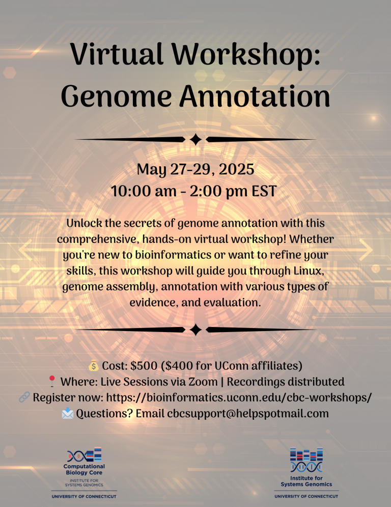 Upcoming Virtual Genome Annotation Workshop Register Now