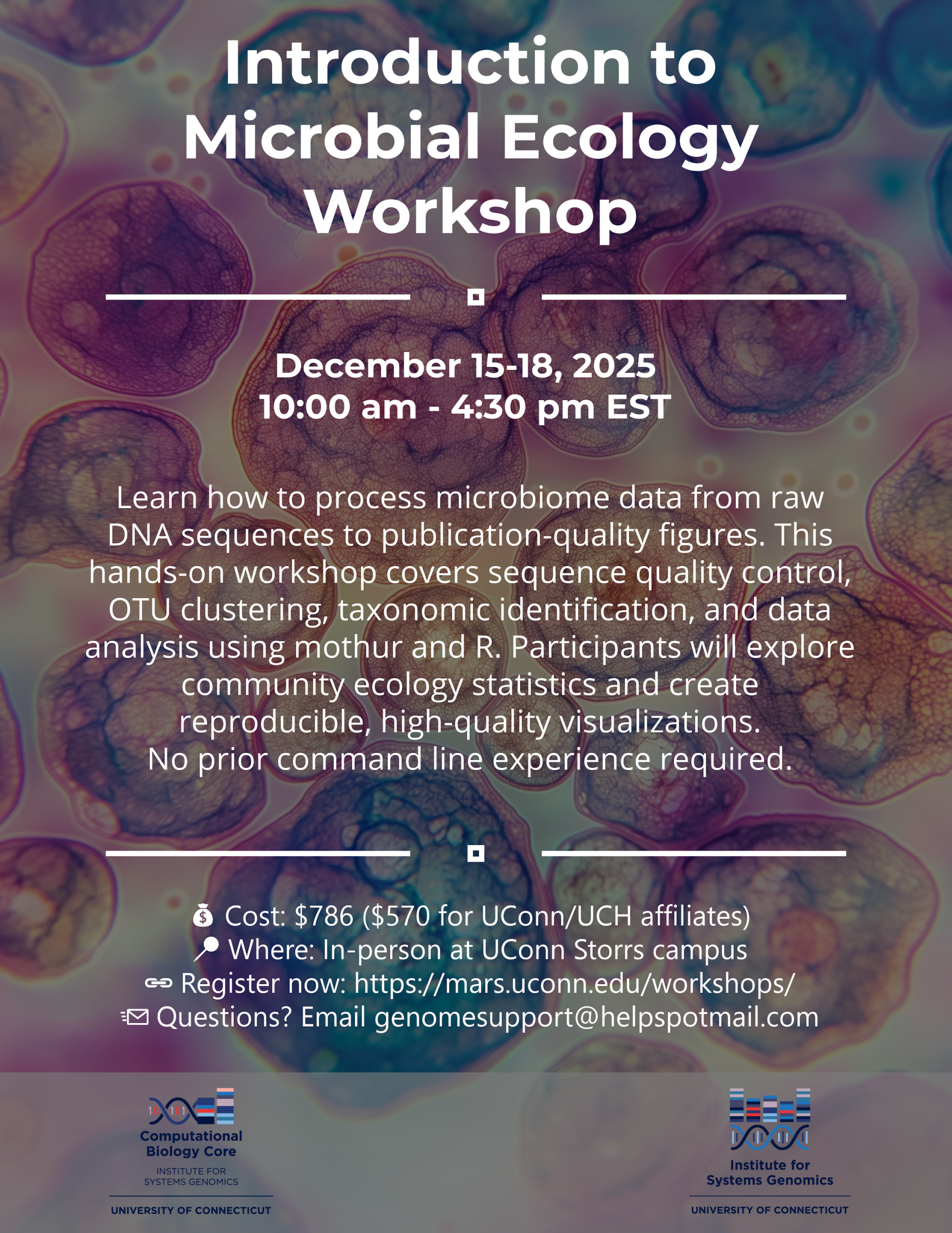 Register Now: Introduction to Microbial Ecology Workshop ...